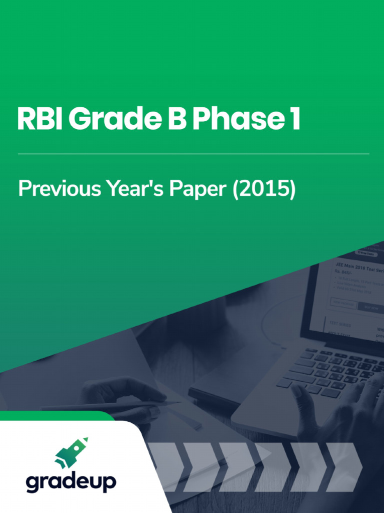 RBI Grade B Phase I PYQ 2015-21 | PDF | Recession | Quantitative Easing