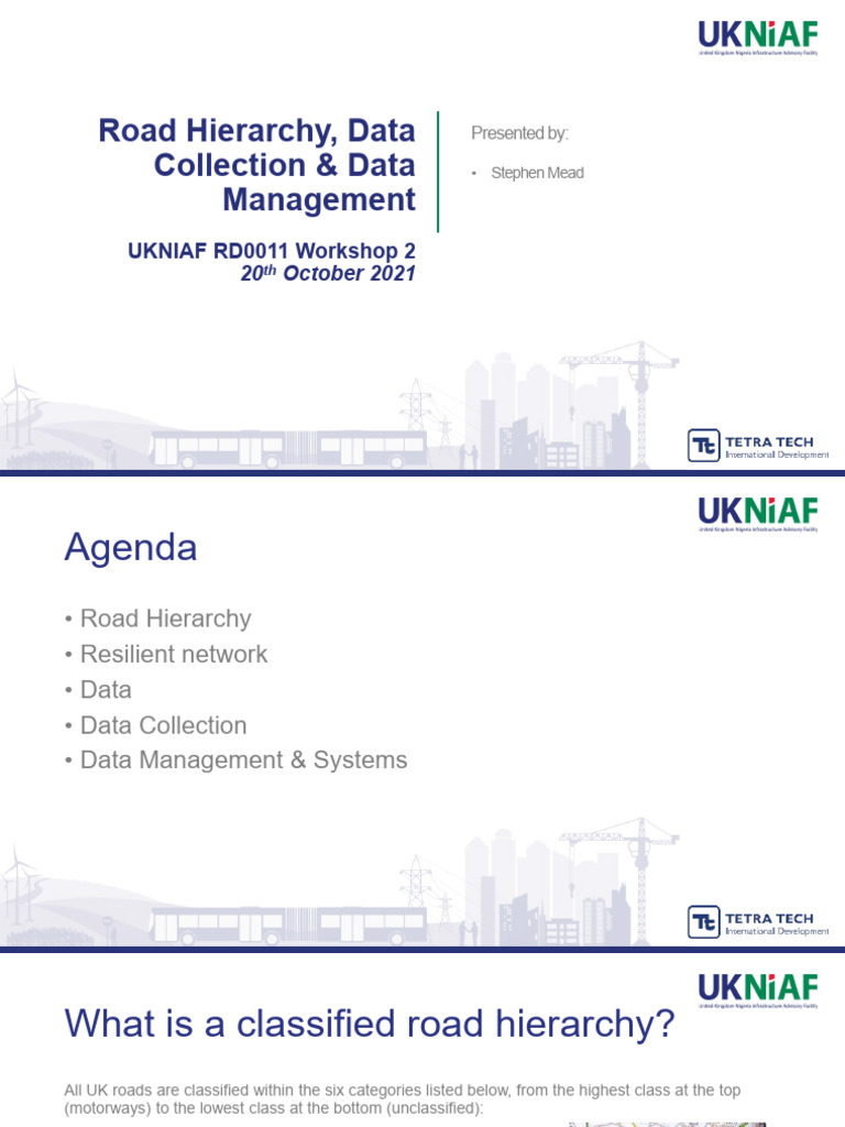 Road Hierarchy Data Collection and Management W2 Oct 21 SM Final 1 | PDF | Surveying | Lidar
