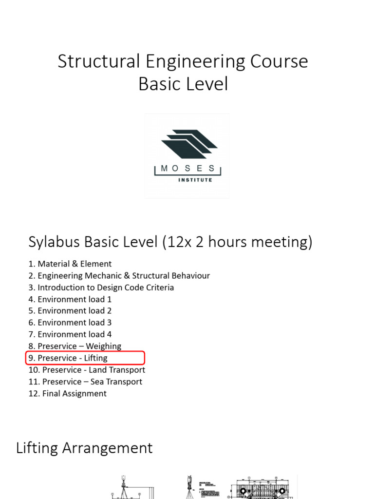Introduction To Structural Lifting | PDF | Engineering | Continuum ...