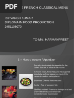 17 Course French Classical Menu | PDF | Entrée | Salad