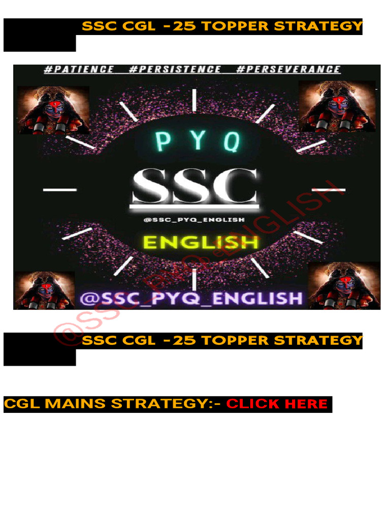 SSC CGL 25 Topper Strategy 1 | PDF