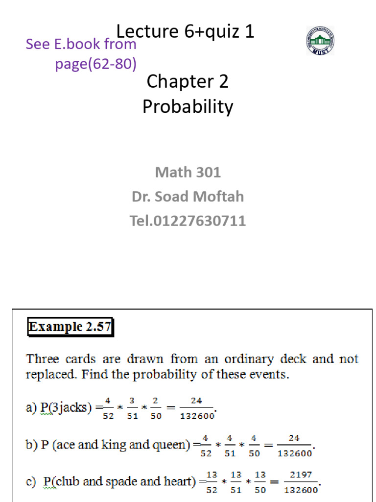 Lecture 6 Statistics and Probability | PDF | Science & Mathematics