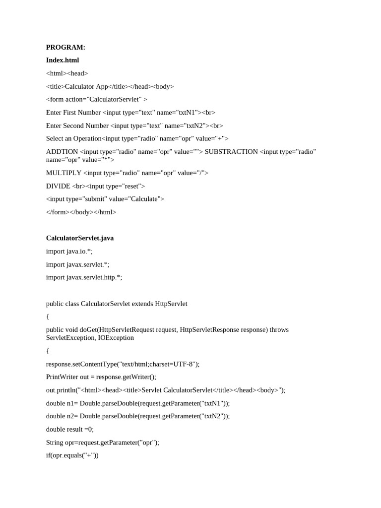 Program: Index - HTML | PDF