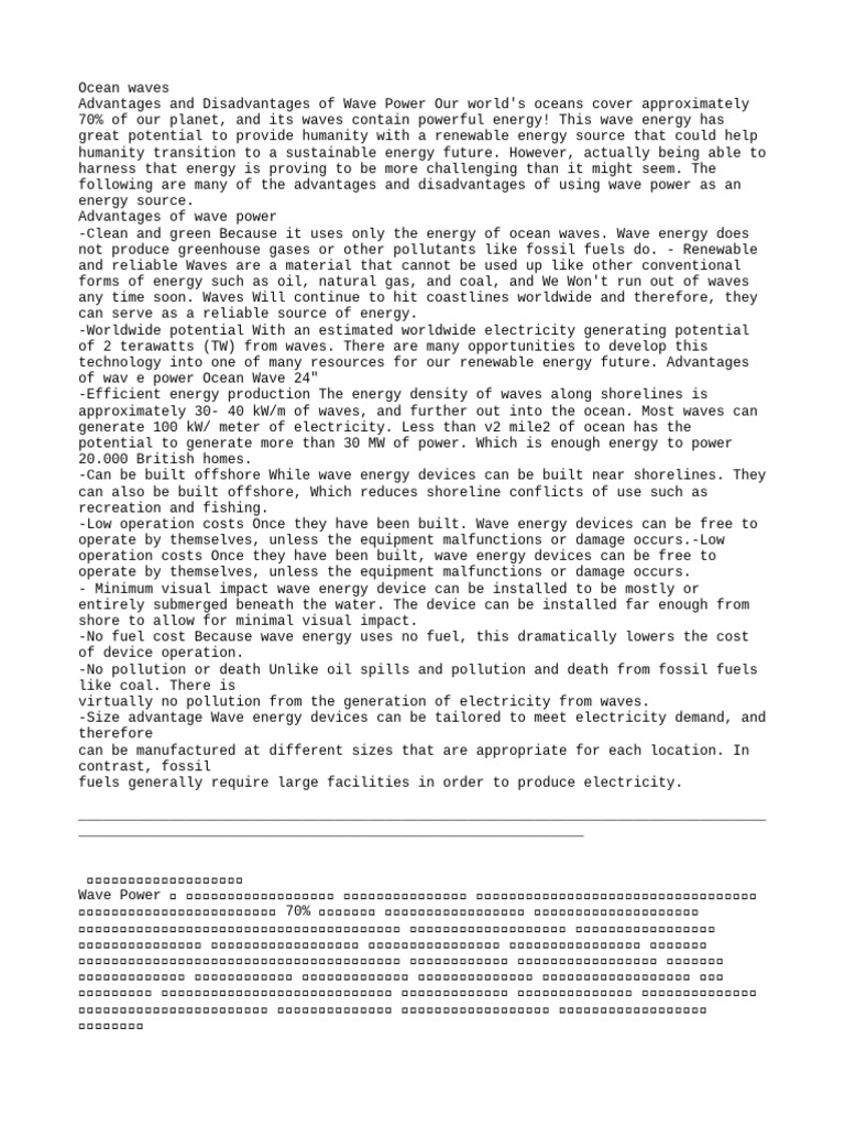 Ocean Waves | PDF