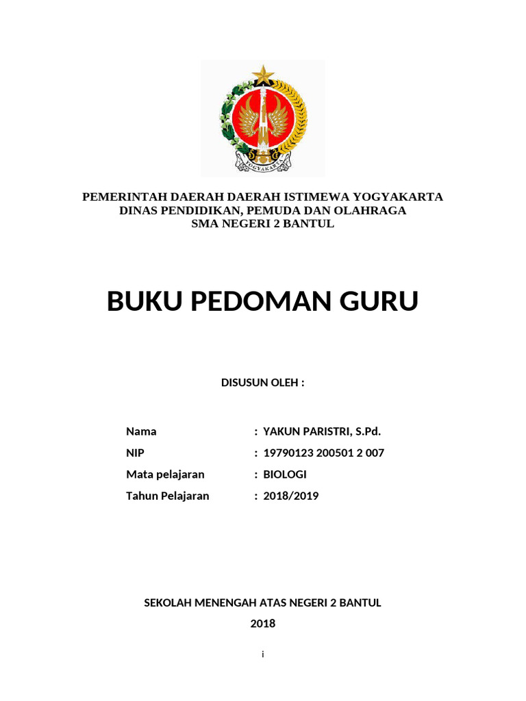 Cover Pedoman Guru | PDF