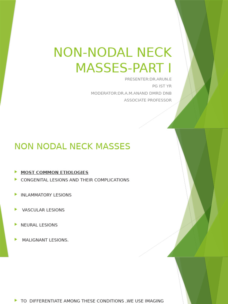 Non Nodal Neck Masses | PDF | Clinical Medicine | Diseases And Disorders