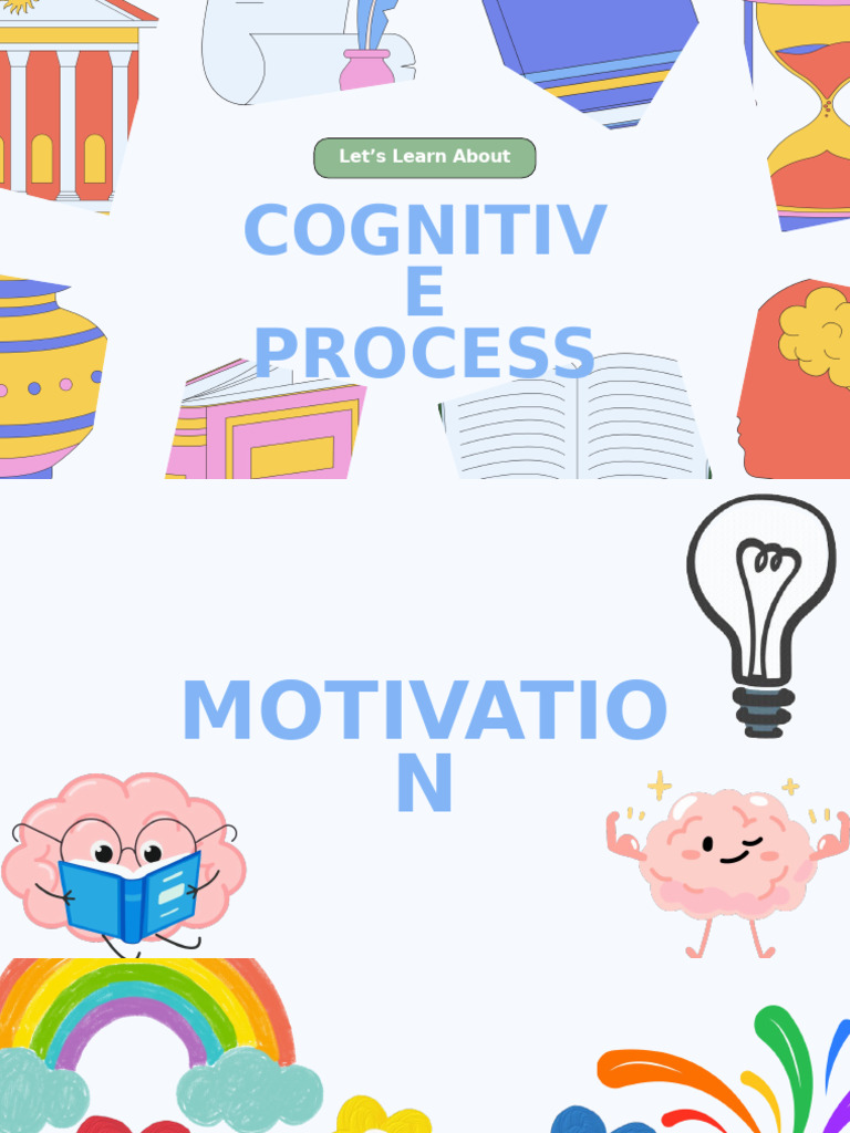 Cognitive Verbs Educational Presentation in Simple Lined Illustrated ...