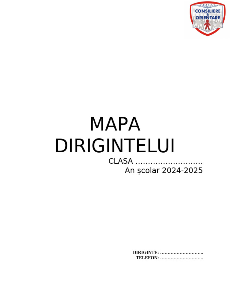 Coperta Dosar Diriginte | PDF
