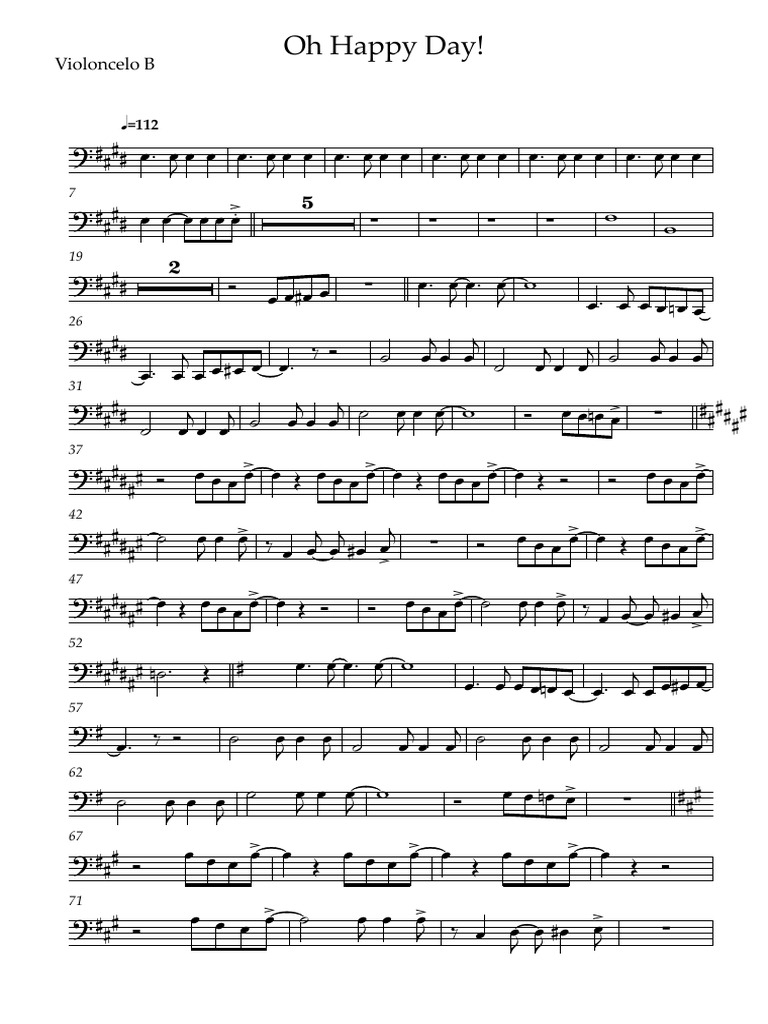 Happy Day - Violoncelo BLEAD | PDF