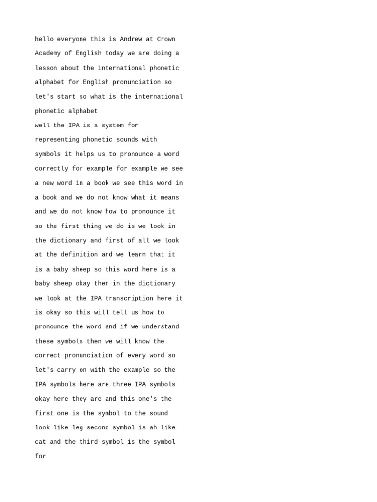 (English (Auto-Generated) ) International Phonetic Alphabet (IPA ...