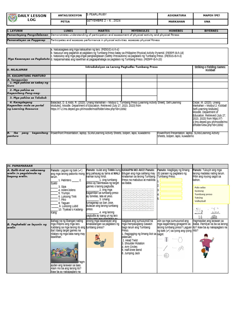 First Mapeh Wk1 4 Pe | PDF
