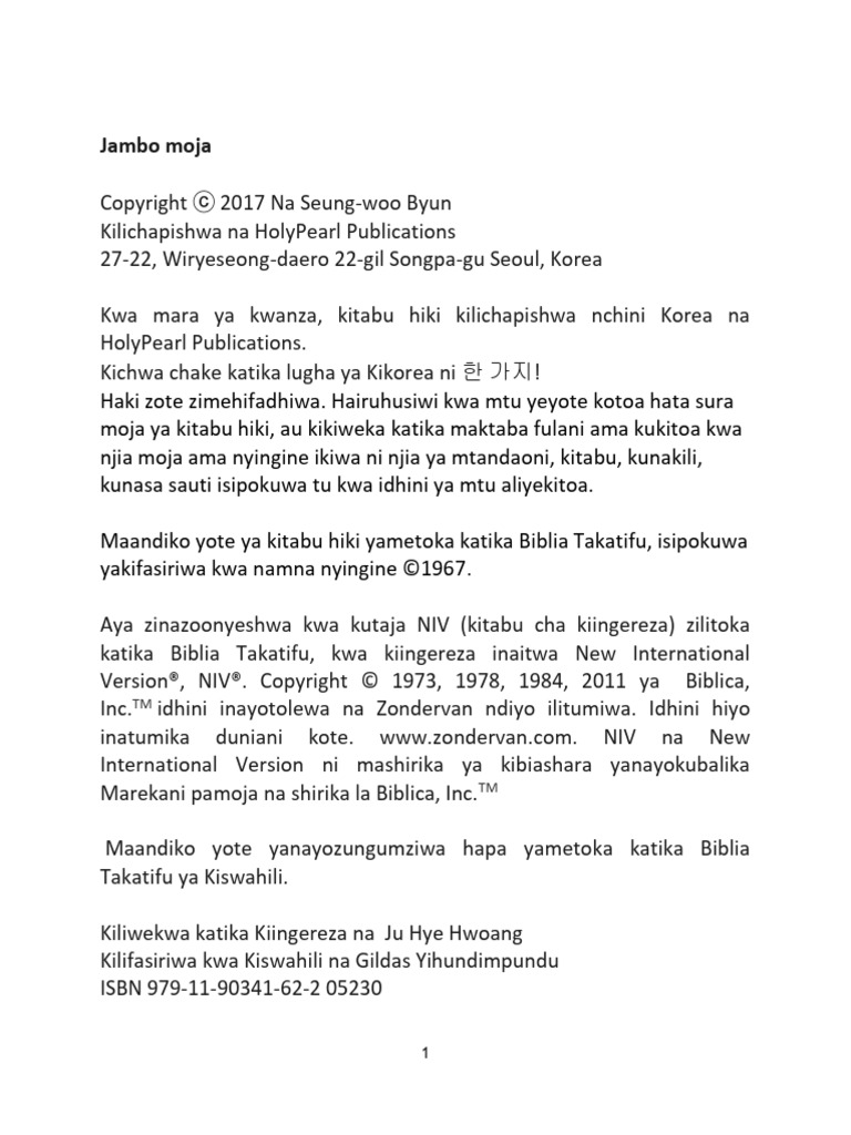 Jambo Moja | PDF