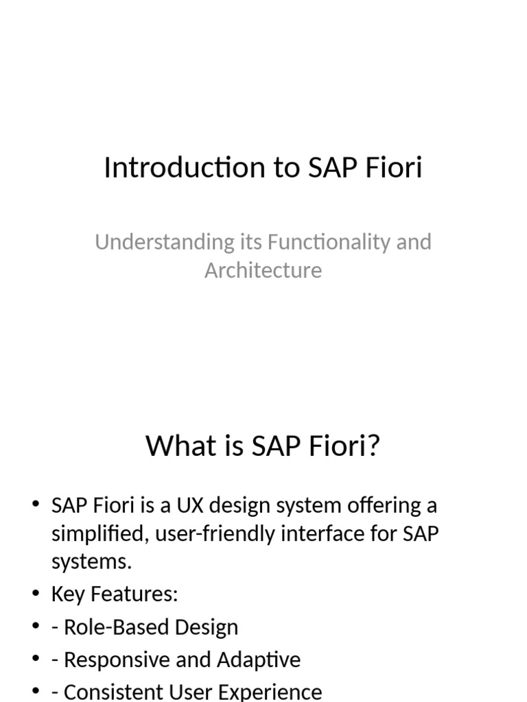 SAP Fiori Overview | PDF | Art