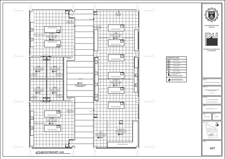 Plano-PLANO DE PISOS NPT +2.00 | PDF | Ingeniería de Edificación | Pisos