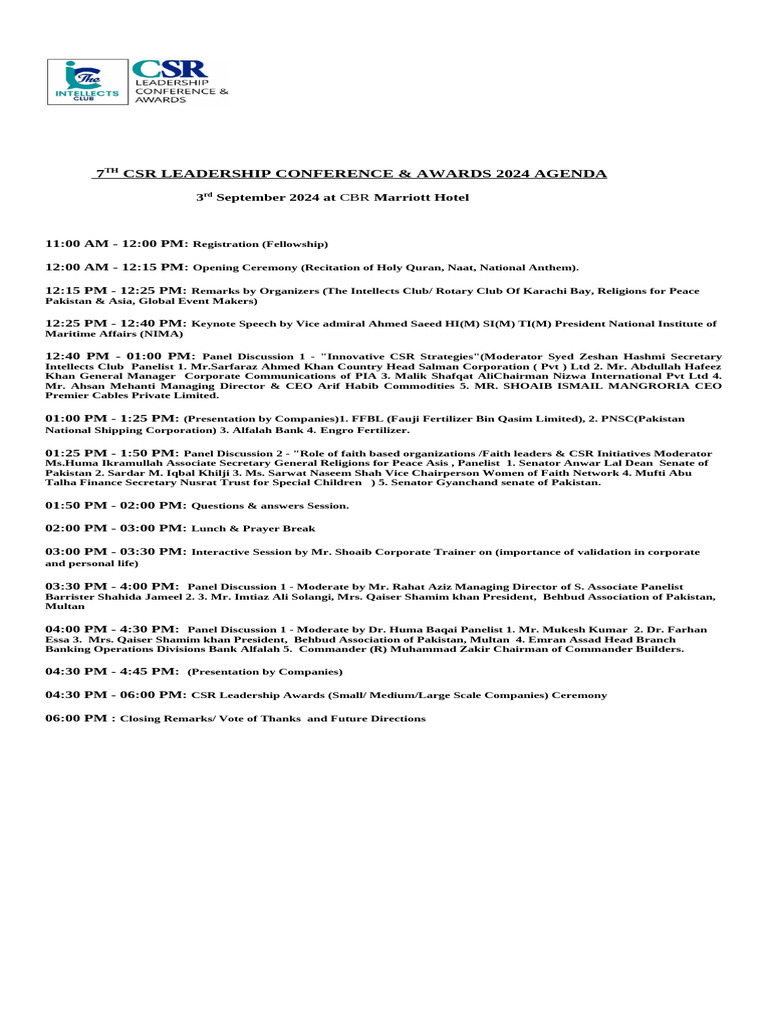 7th CSR Leadership Agenda by Huma | PDF | Social Science | Religion ...