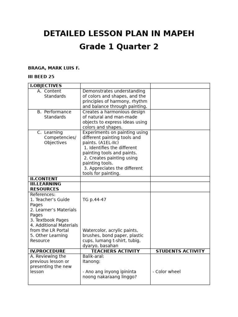 DLP Arts For Demo | PDF