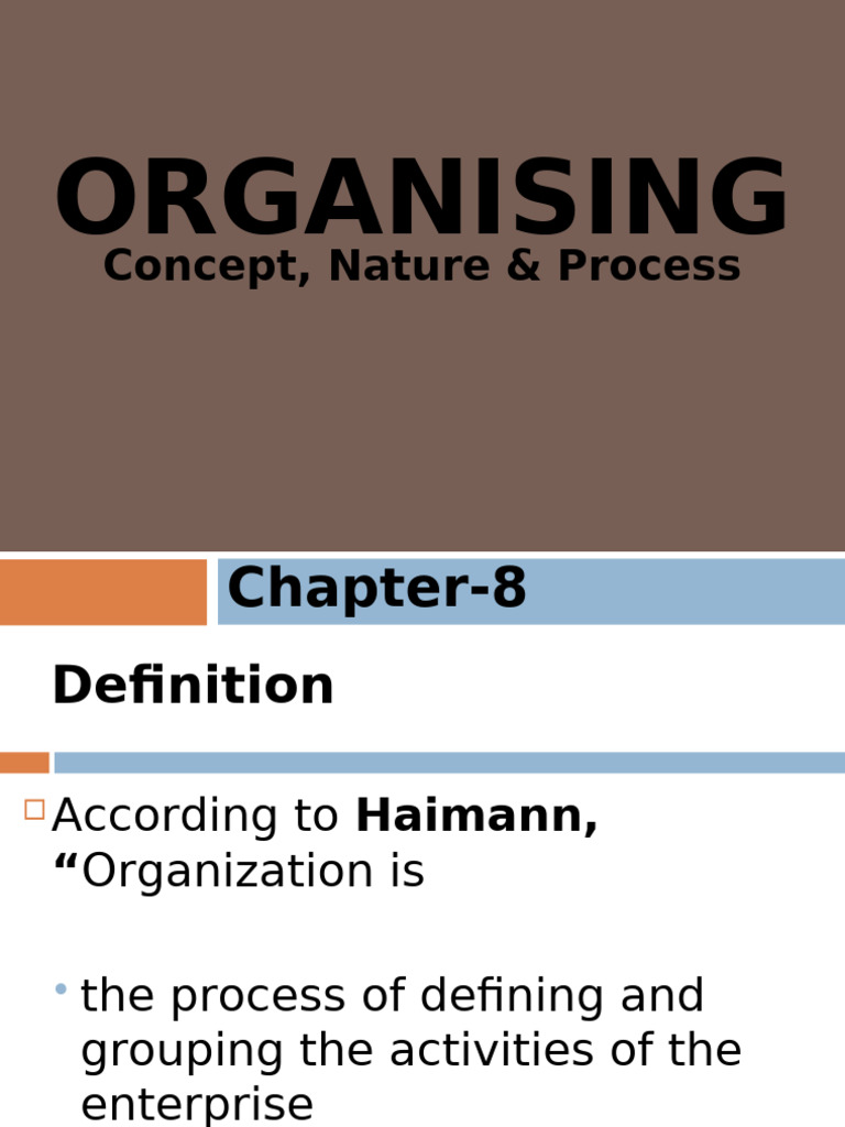 Chapter8 Organising 1 | PDF | Business | Business Economics