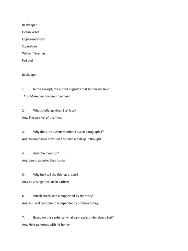 Rla Tester Set 1 Pdf Beekeeper