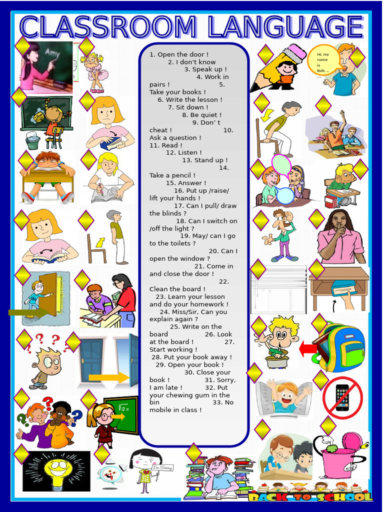 Classroom Language Picture Dictionaries - 109623 | PDF