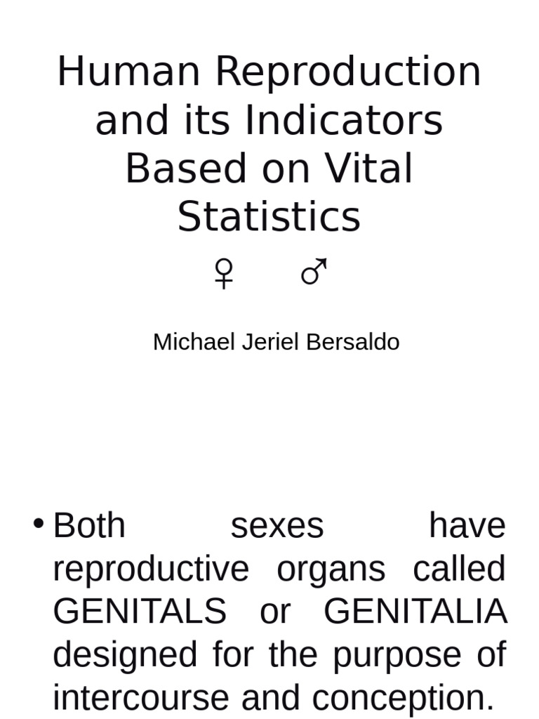 Human Reproduction and Its Indicators Based On Vital Statistics 1 | PDF ...