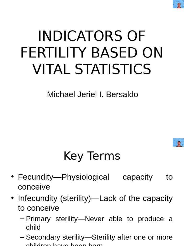 Indicators of Fertility Based On Vital Statistics | PDF | Total ...