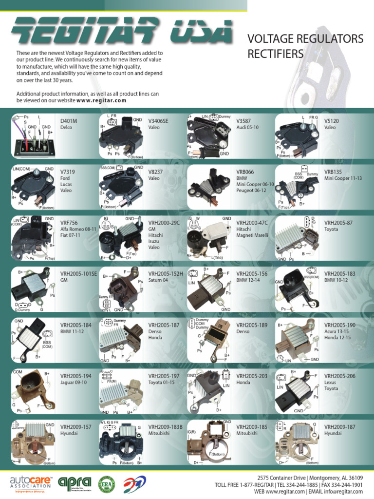 Voltage Regulators Rectifiers | PDF | Nissan | Toyota