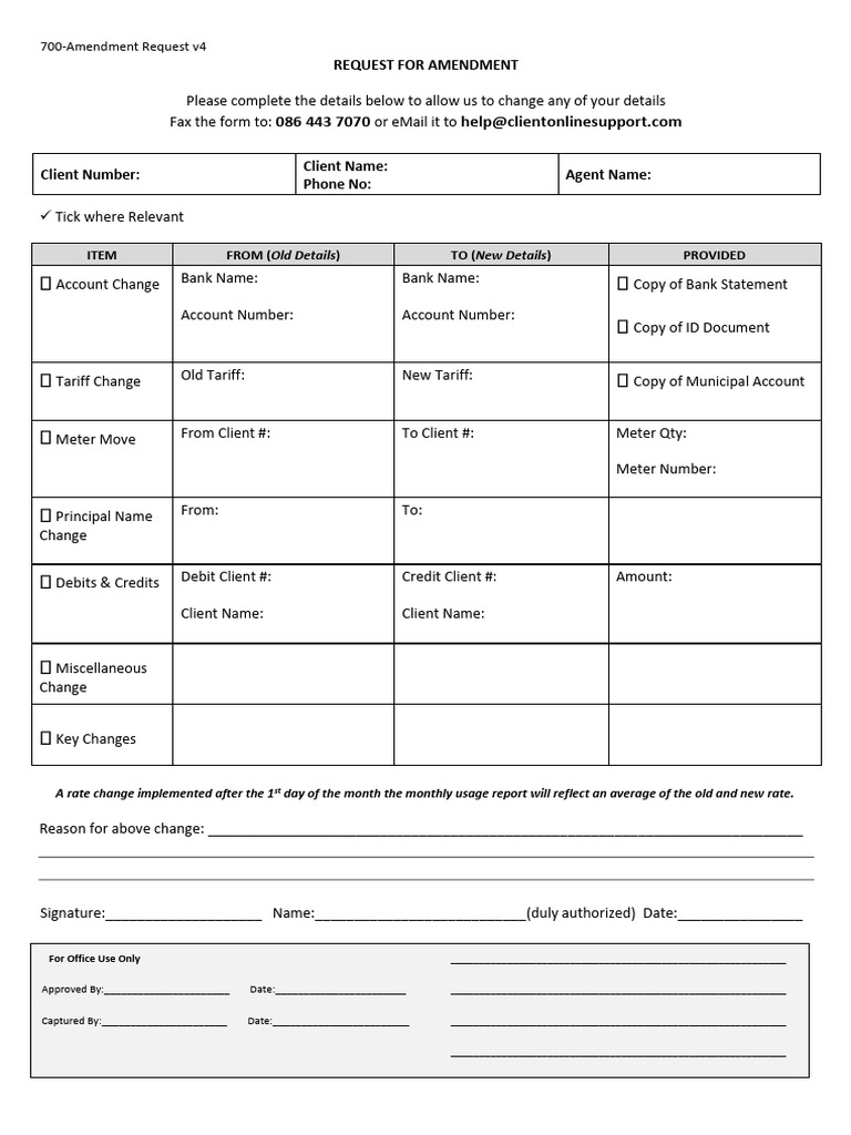 700-Amendment Request v5 | PDF