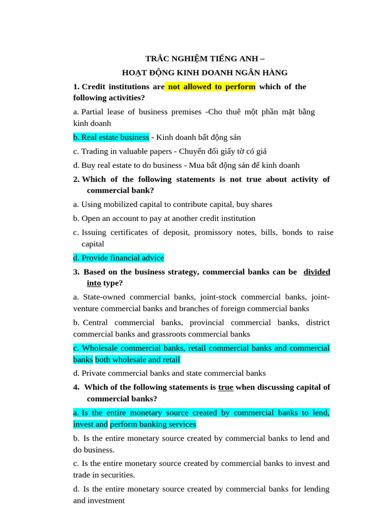 HDKDNH | PDF | Banks | Loans