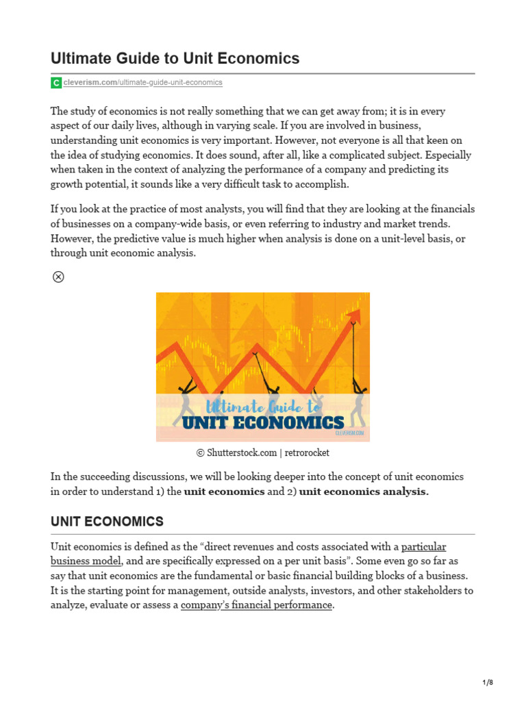 Understanding Unit Economics in Business | PDF | Expense | Marketing