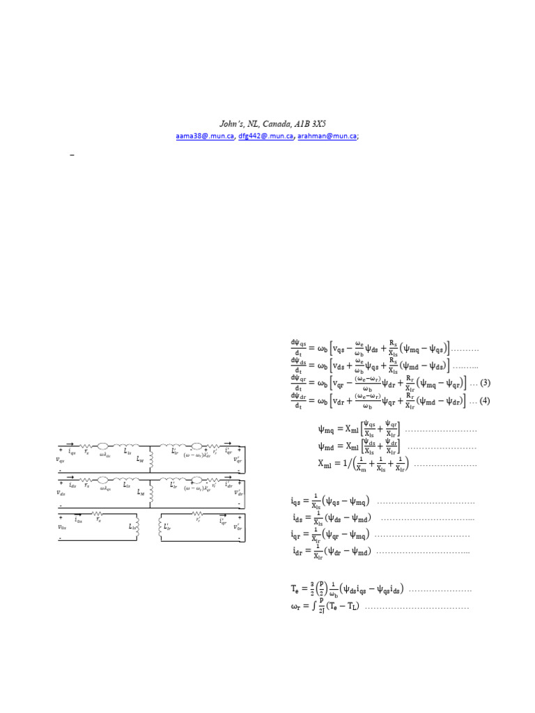 Dynamic Simulation of A Three Phase Indu | PDF | Electric Motor ...