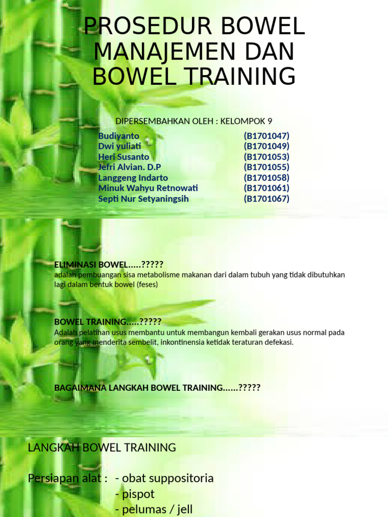 Panduan Bowel Training Efektif | PDF | Kesehatan Holistik