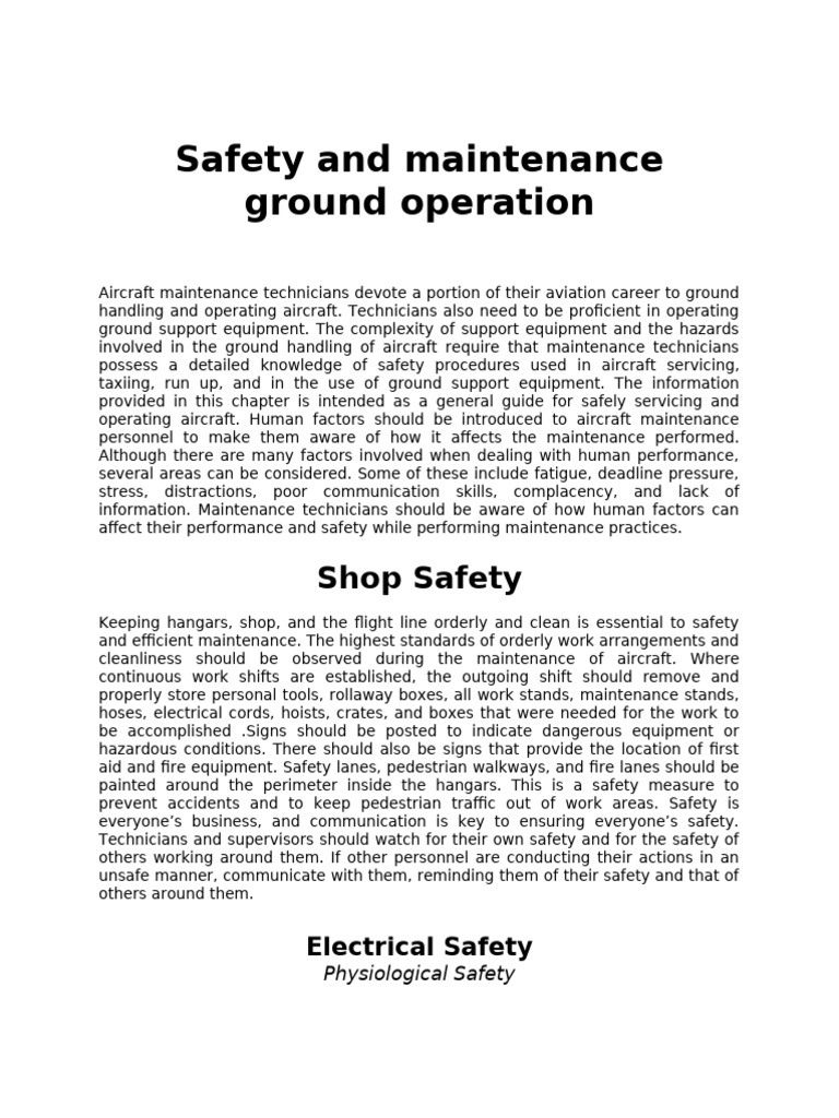 Safety Ground Operation | PDF | Fires | Oxygen