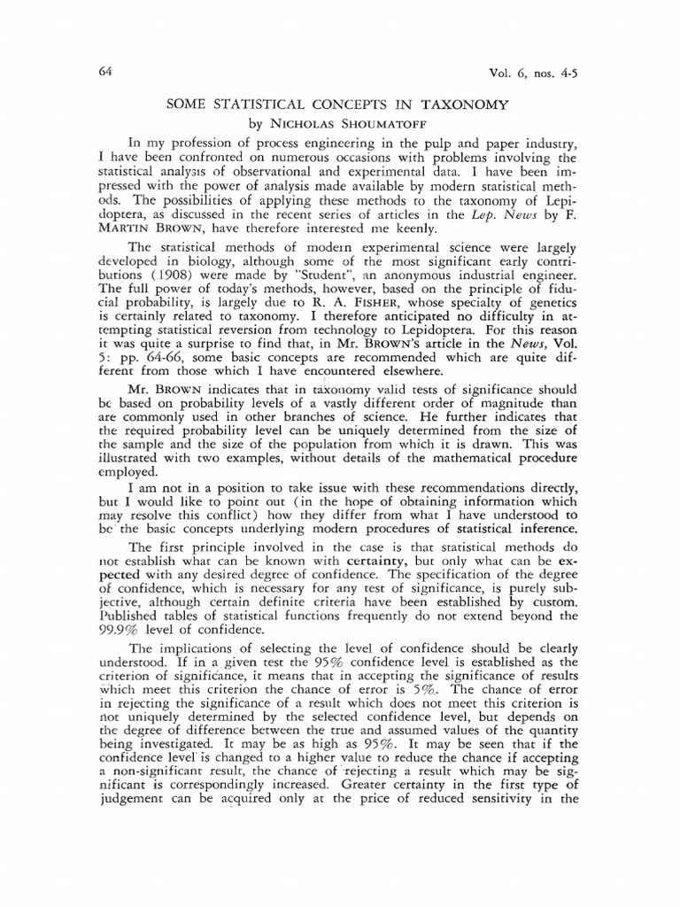 1952 6 (1 3) 64 Shoumatoff | PDF | Errors And Residuals | Statistics