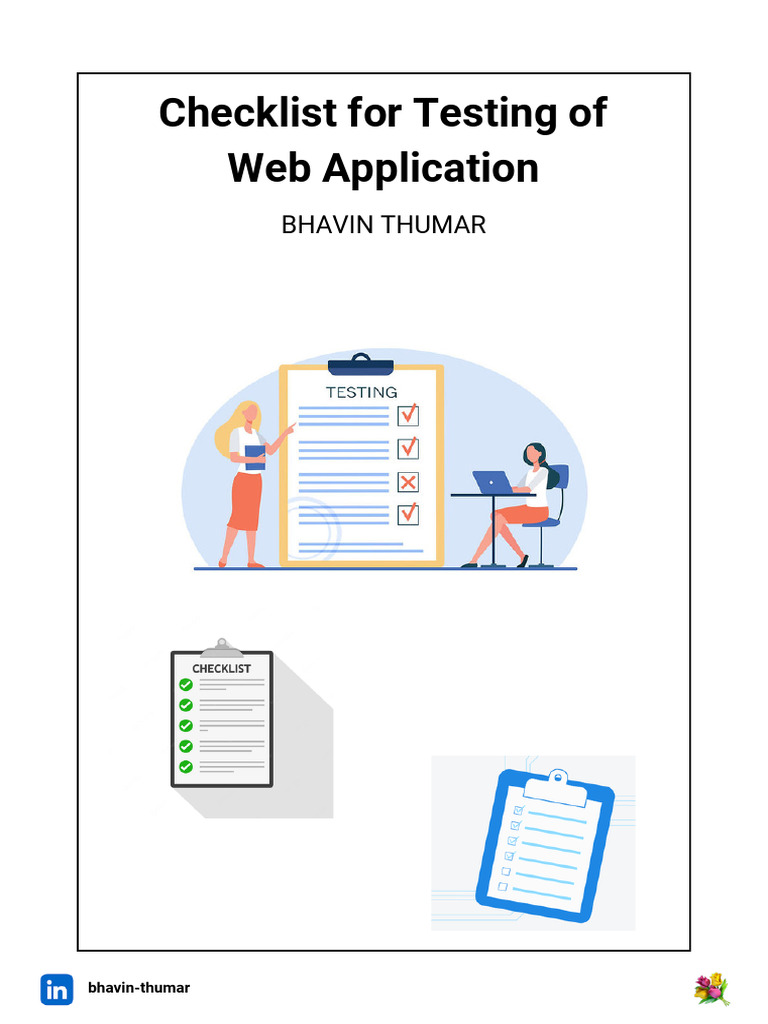 Checklist For Testing of Web Application | PDF | Software Testing ...