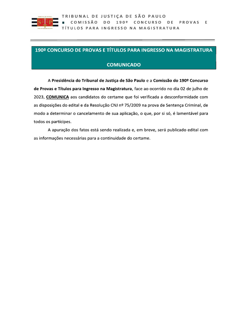 Comunicado | PDF
