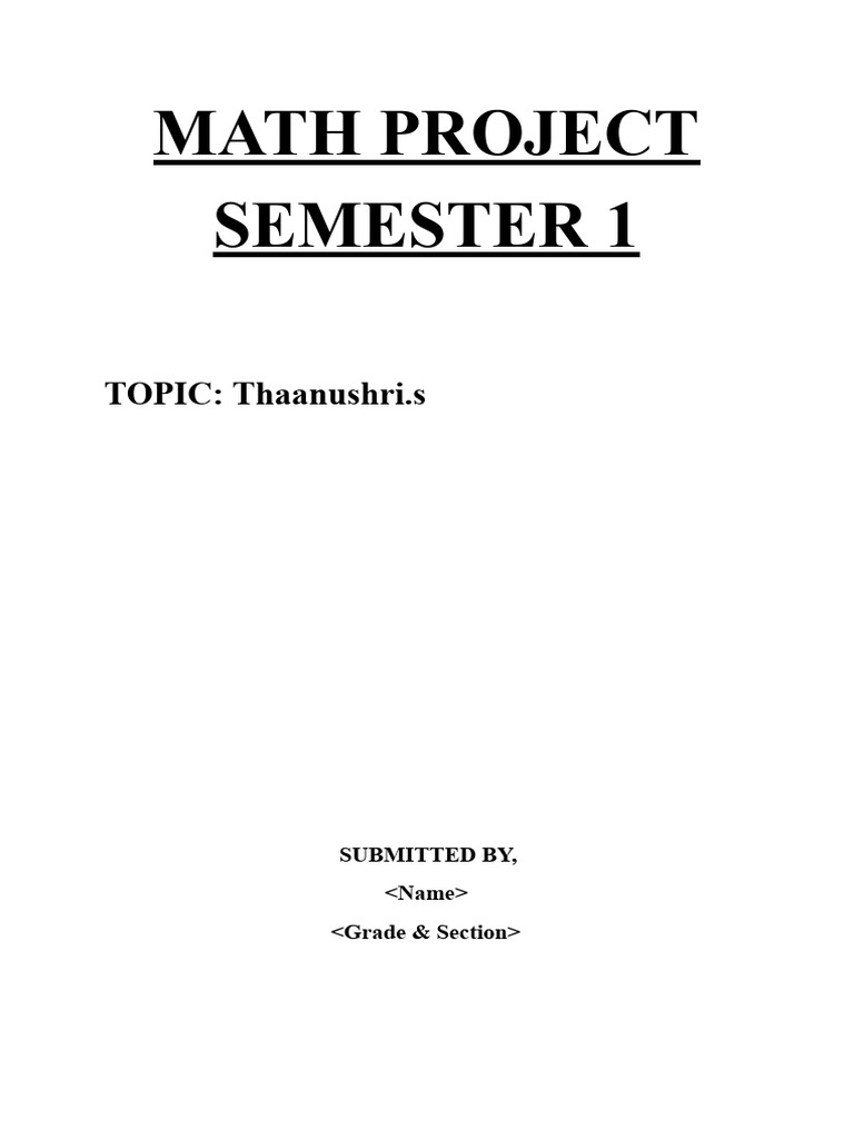 Project Front Page Format | PDF