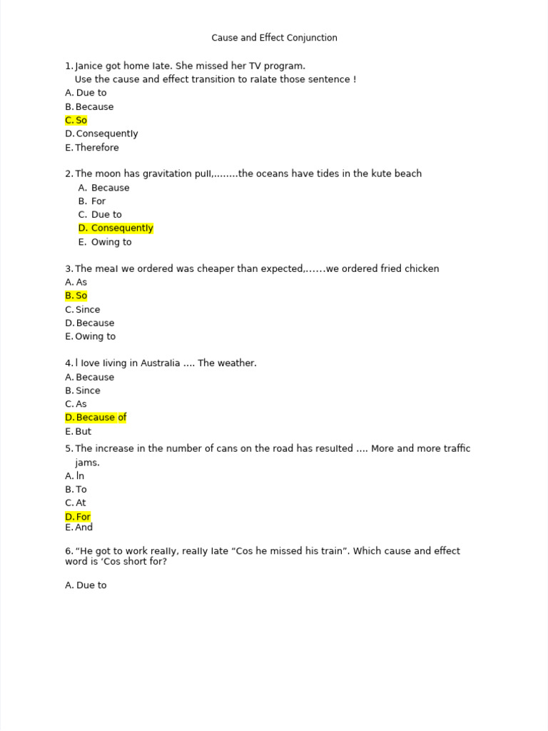 Cause and Effect Assessment | PDF | Art