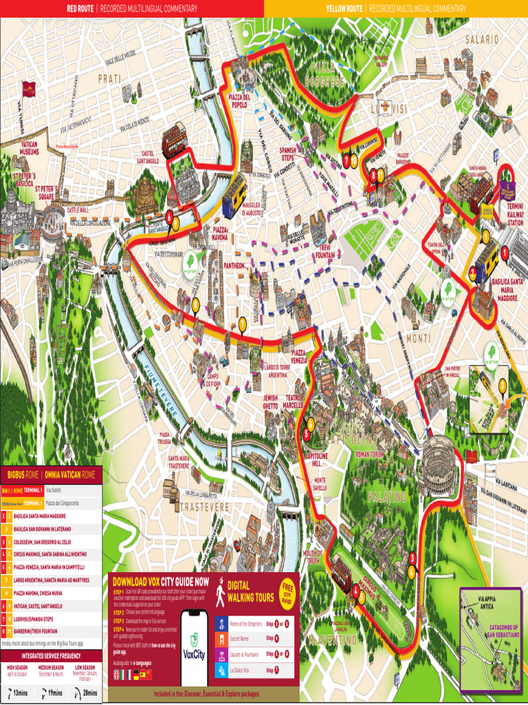 Mapa 2024 Bus Turistico Roma | PDF | Rome