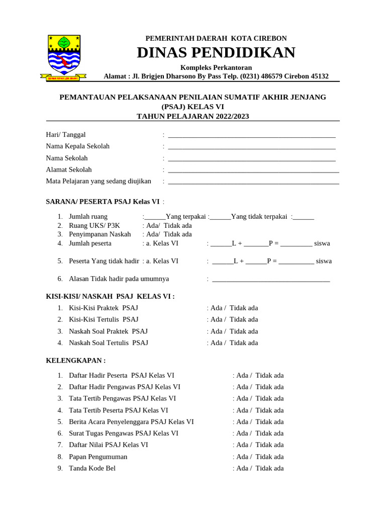 Format Mon Psaj Bu Ari | PDF