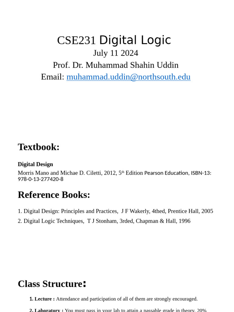 S1 - Cse231 - Summer 2024 - Muu | PDF | Ascii | Digital Electronics
