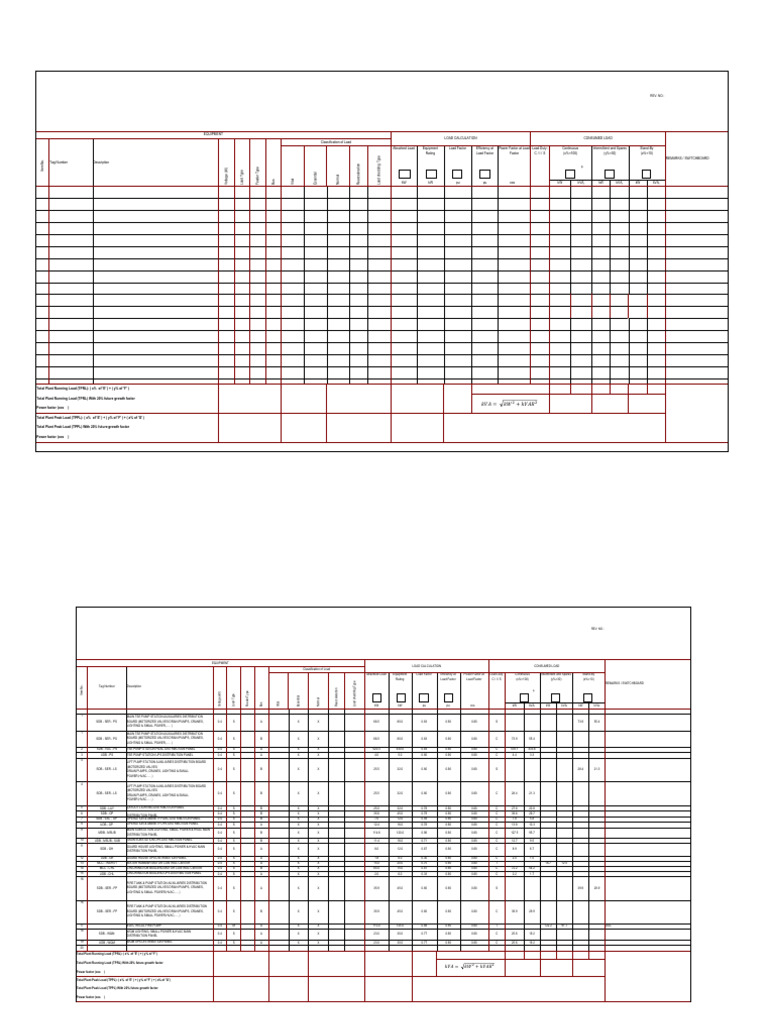 Load Schedule | PDF | Capacitor | Power Engineering