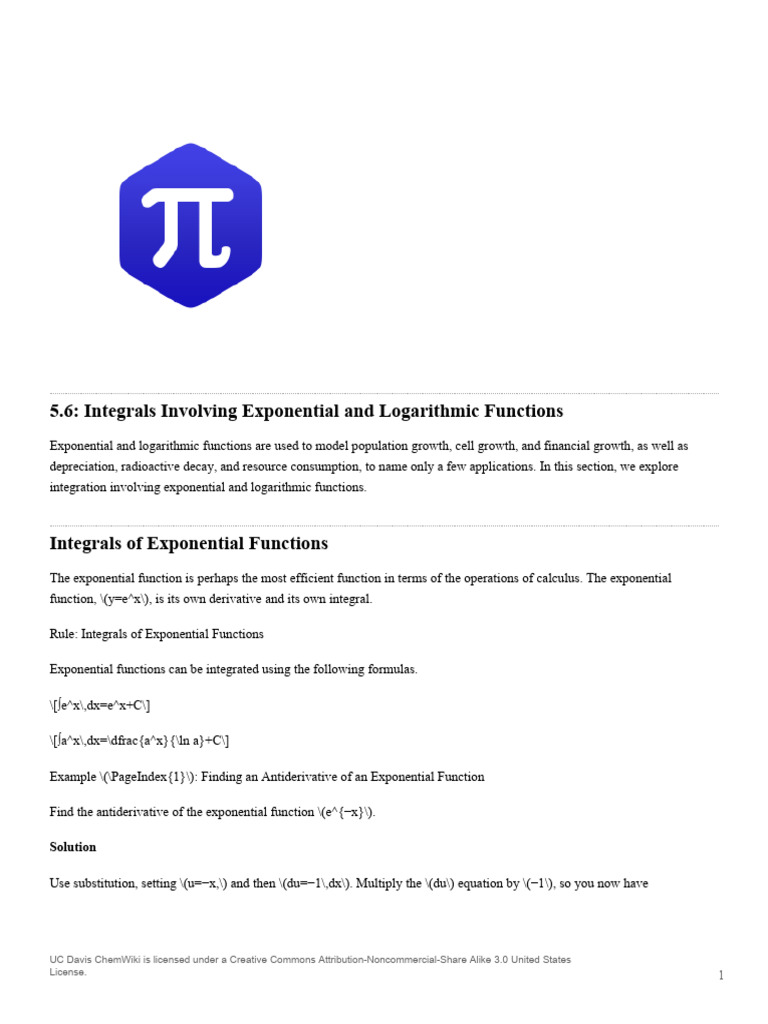 Integrating Exponential Functions | PDF | Demand | Integral