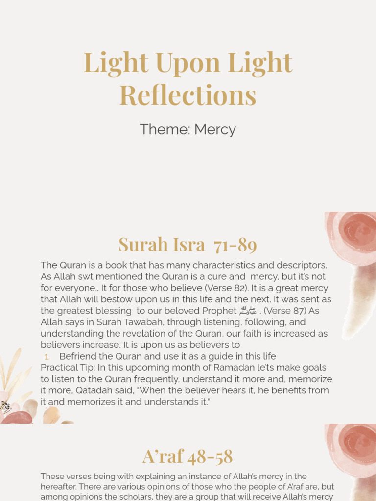 Light Upon Light Reflections | PDF | Surah | Muhammad