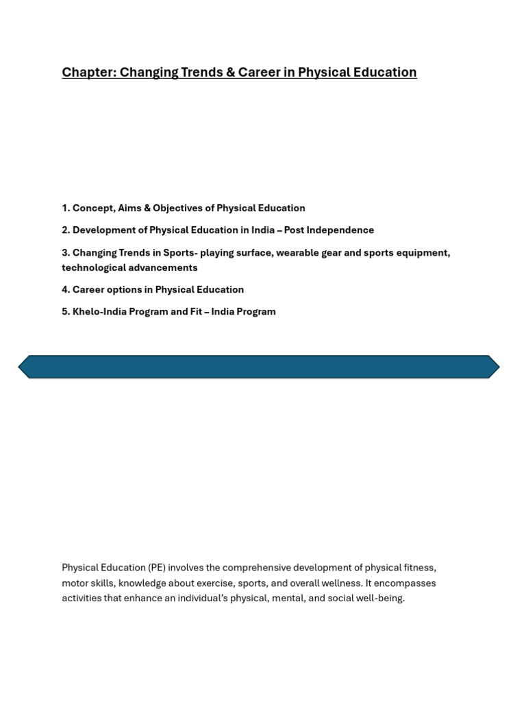 Changing Trends and Careers in Physical Education | PDF | Physical ...