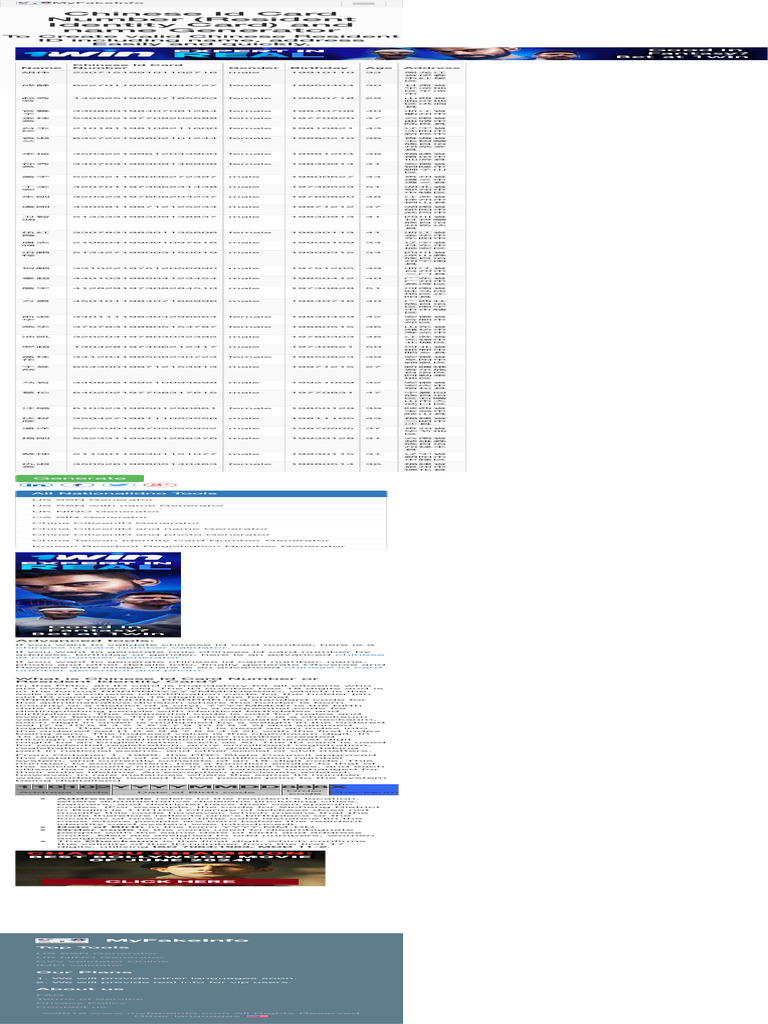 Chinese Id Card Number (Resident Identity Card) A 3 | PDF | Identity ...