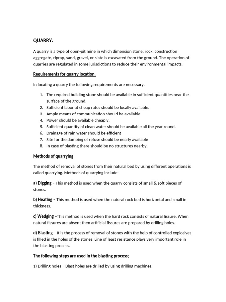 QUARRY | PDF