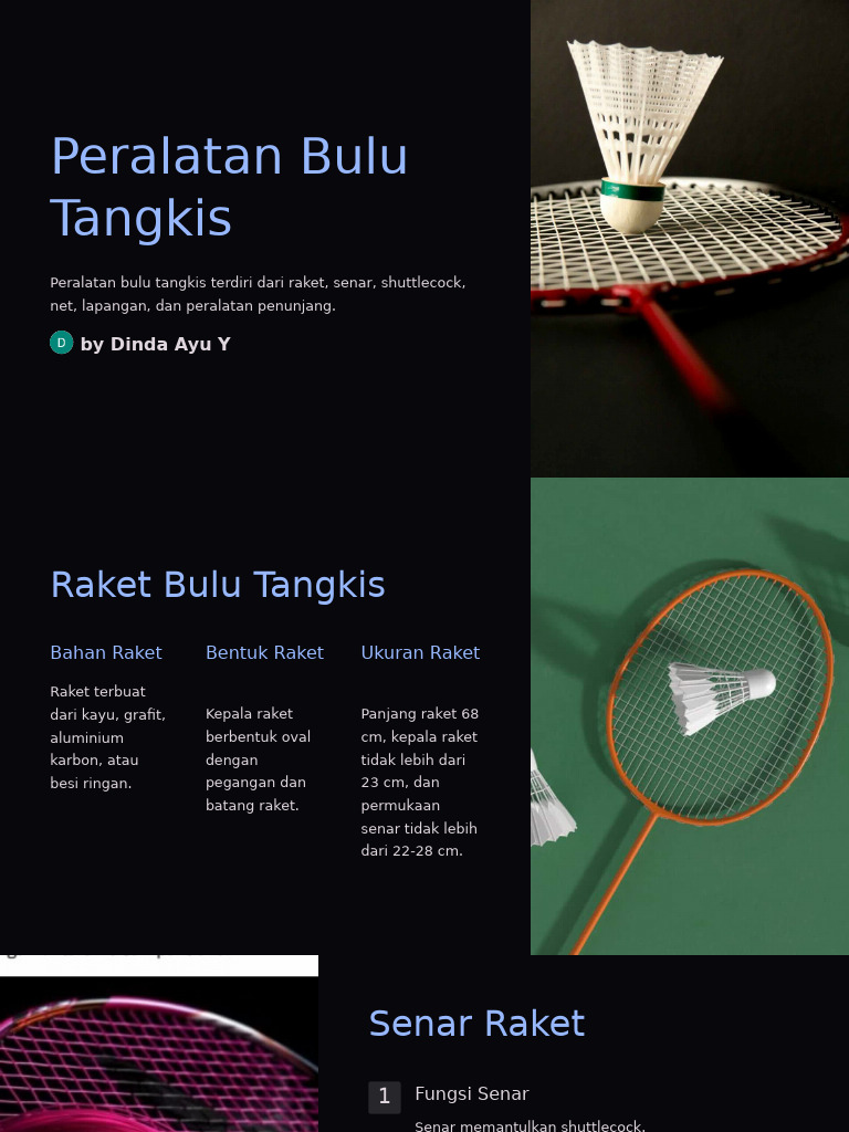 Peralatan Bulu Tangkis | PDF