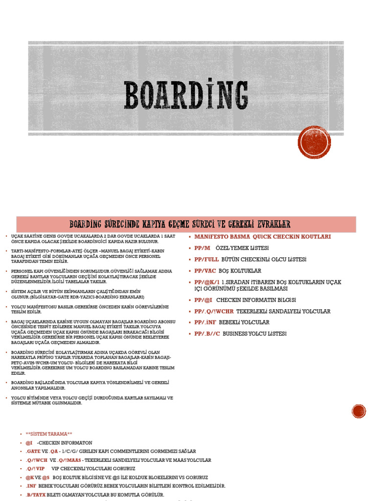 Boardi̇ng Sunum | PDF