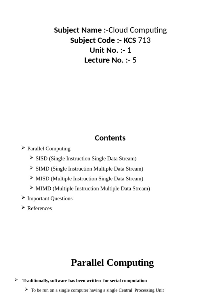 Parallel Computing Concepts Guide | PDF | Parallel Computing | Central Processing Unit