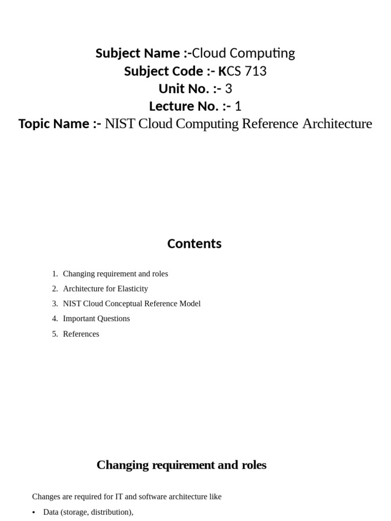 KCS 713 Unit 3 Lecture 2 | PDF | Cloud Computing | Computer Security